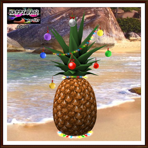 Second Life Marketplace - Christmas - Tropical Christmas Pineapple