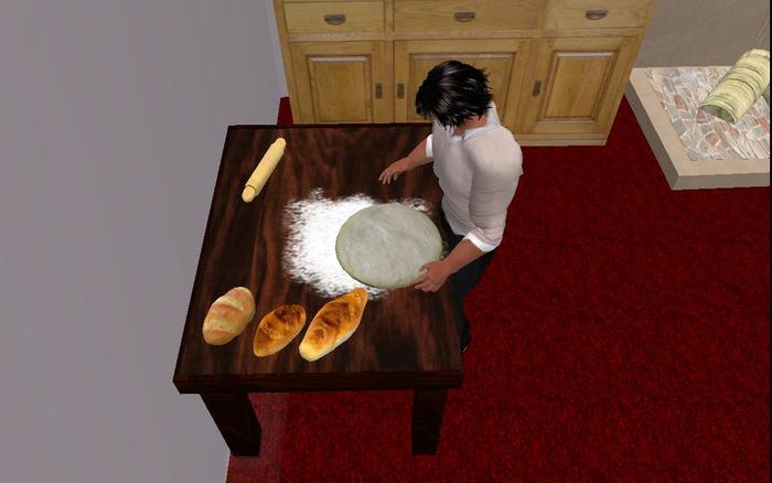 Second Life Marketplace - Bread Table Bakers Bread Maker Flour Board ...