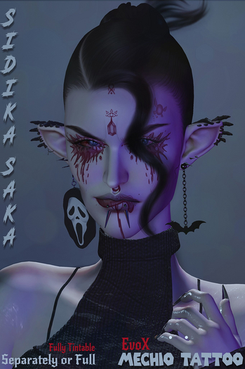 Second Life Marketplace - !SIDIKA SAKA! Mechio Tattoo 'EvoX'