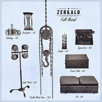 Second Life Marketplace - [ zerkalo ] Full Metal - Trunk Table