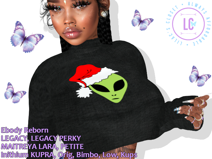 Second Life Marketplace - (LC) Christmas Alien Sweater V2