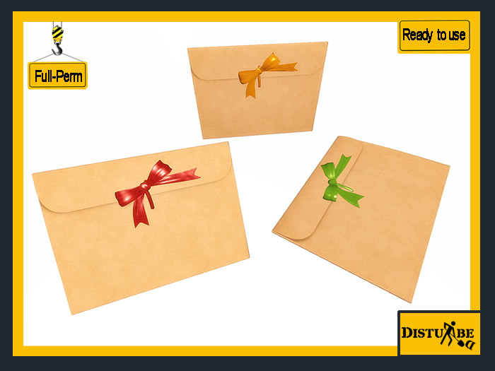 Second Life Marketplace - ::DisturbeD:: Christmas Paper Gift Envelope ...