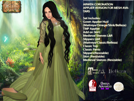 Second Life Marketplace - Arwen Coronation Gown Set Applier Version