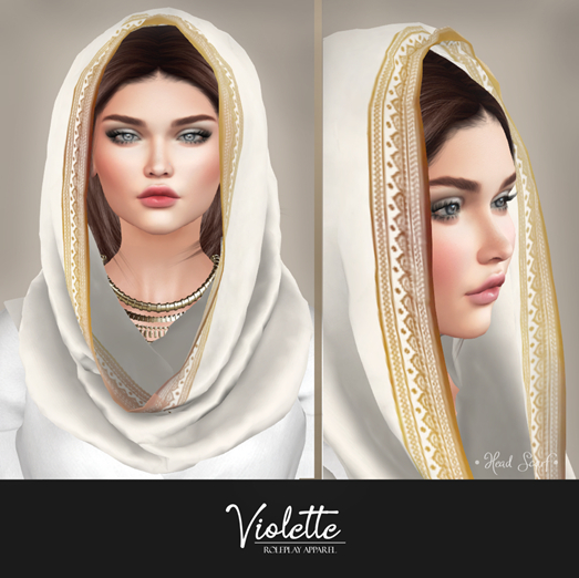 Second Life Marketplace - VIOLETTE - Head Scarf White
