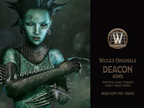 Second Life Marketplace - Wicca's Originals - Deacon Arms (ADD) DEMO