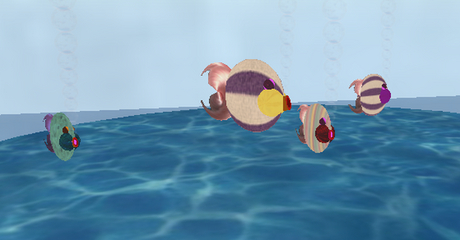 Second Life Marketplace - Large Cylinder Circular Aquarium w Fish