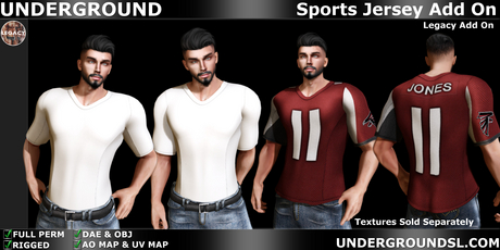 Second Life Marketplace - (UG) - Sports Jersey Legacy Add On