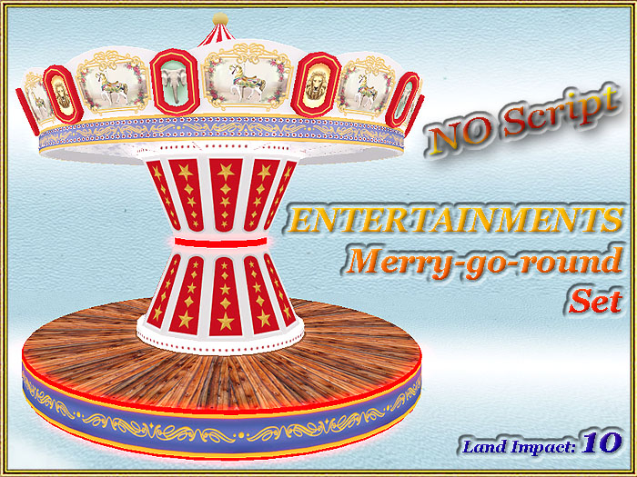 Second Life Marketplace - ENTERTAINMENTS - Merry-go-round Set (10 LI ...
