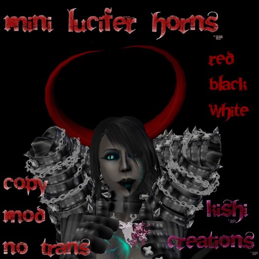 Second Life Marketplace - Kishi Creations- Mini Lucifer Horns
