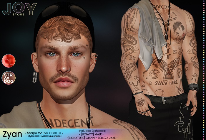 Second Life Marketplace - JOY - Zyan for Lelutka Evo X Eon 3.1 {add}