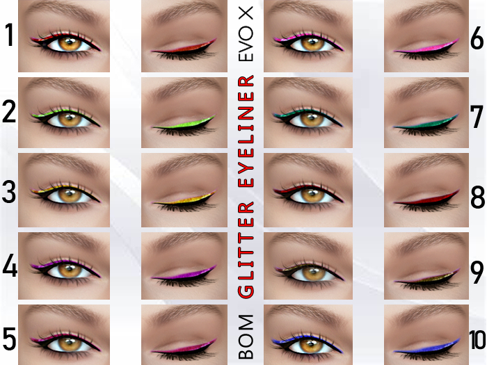 Second Life Marketplace - - notorious - Glitter Eyeliner (LEL EVOX) BOM ...