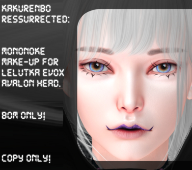Second Life Marketplace - Kakurenbo: Mononoke make-up (Lel EvoX Avalon) BOM