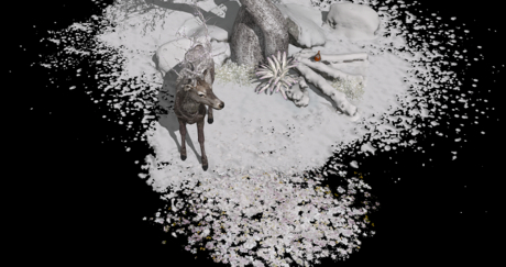 Second Life Marketplace - Winter Scene with Deer & Animated Robin