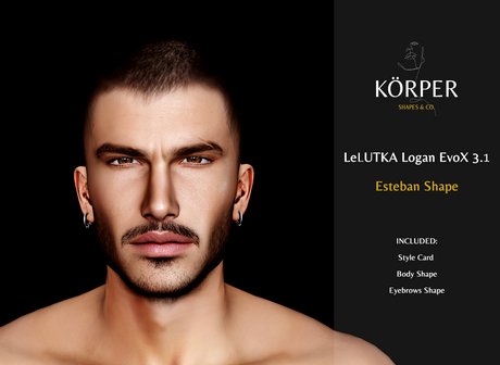Second Life Marketplace - Korper - ESTEBAN Shape (Lelutka Logan head) SALE!