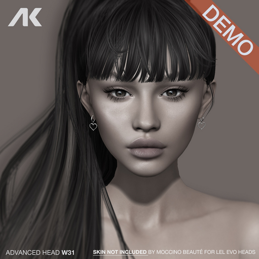 Second Life Marketplace - [AK Advanced] - Bento Head 4.0 #W31 DEMO