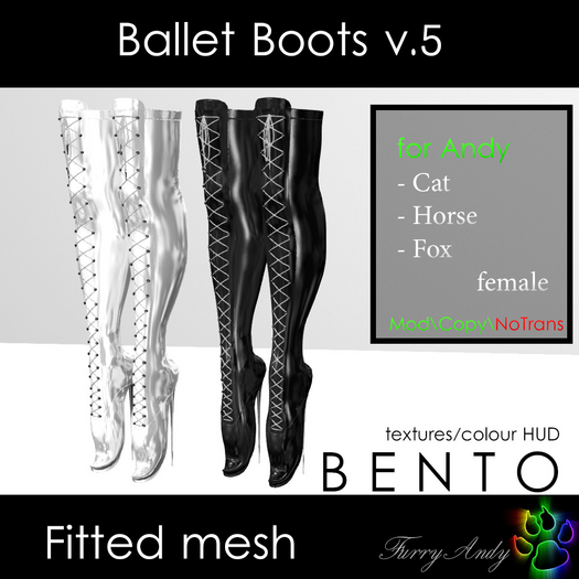 Second Life Marketplace - Furry Andy - Ballet Boot's v5