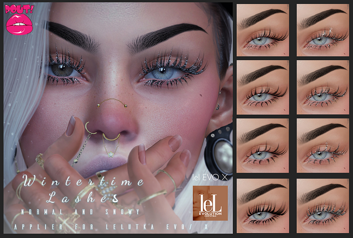 Second Life Marketplace - [POUT!] Wintertime Lashes Evo / X