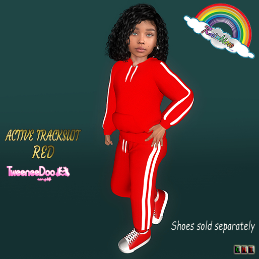 Second Life Marketplace - ((RBS)) Active Tracksuit RED - Tweeneedoo