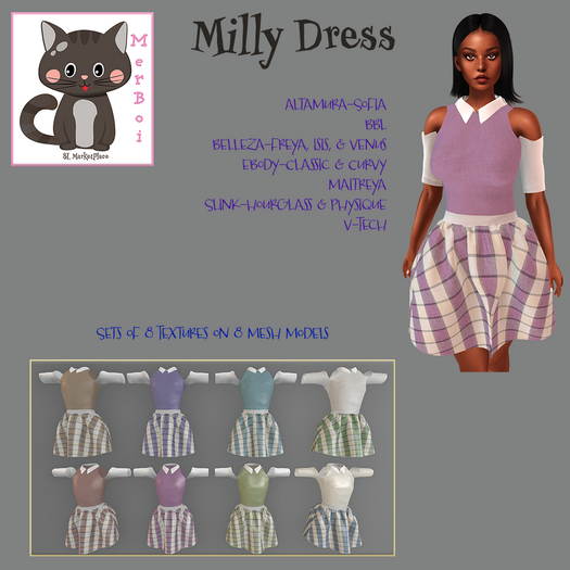 Second Life Marketplace - MerBoi Milly Dress - Set of 8 for eBody-Curvy