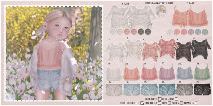 Second Life Marketplace - 8. Sleepy Fawn. pearl cardi ~ TD Fitted ...