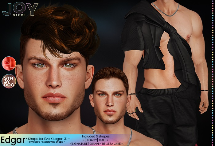 Second Life Marketplace - JOY - Edgar for Lelutka Evo X Logan 3.1 {add}
