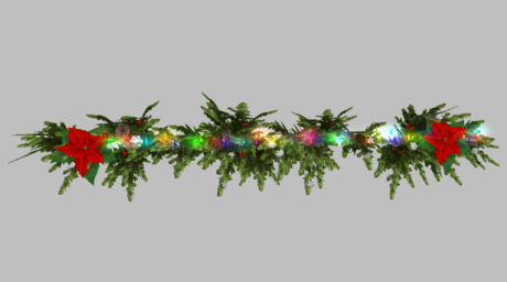Second Life Marketplace - Straight Garland with Lights, Snowflakes and ...