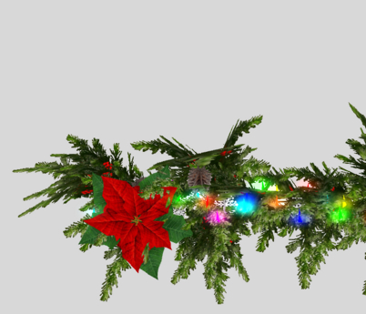 Second Life Marketplace - Straight Garland with Lights, Snowflakes and ...