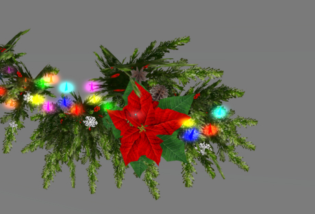 Second Life Marketplace - Straight Garland with Lights, Snowflakes and ...