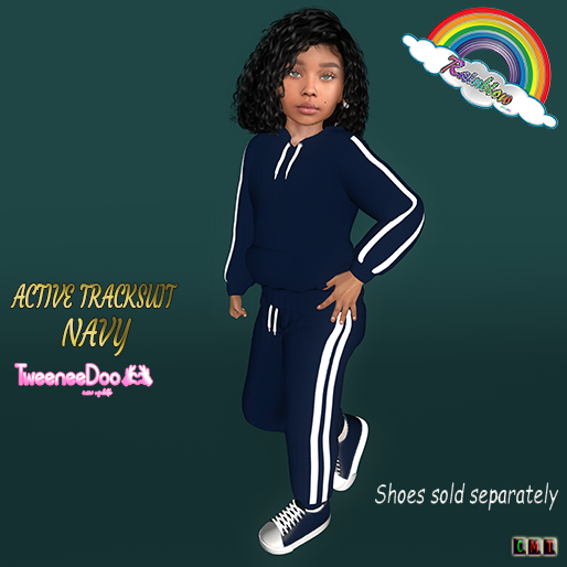 Second Life Marketplace - ((RBS)) Active Tracksuit NAVY - Tweeneedoo
