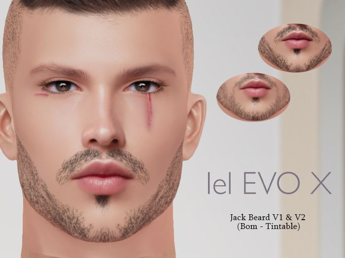 Second Life Marketplace - -DiShy- Jack Beard Lel Evo X (Bom - Tintable)