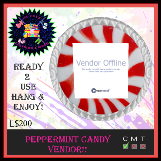 Second Life Marketplace - *LVD* Peppermint Casper Vendor (Resizable)