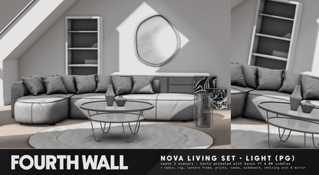 Second Life Marketplace - [FOURTH WALL] Nova Living Set - Light (PG)
