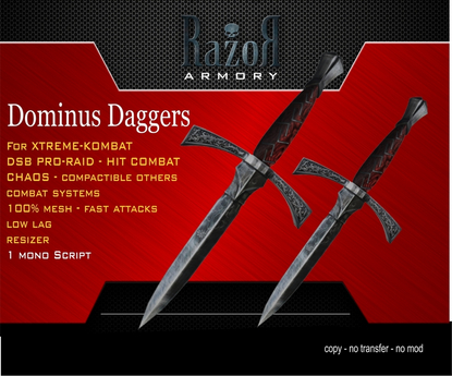 Second Life Marketplace - ::Razor::. >> Dominus Dagger