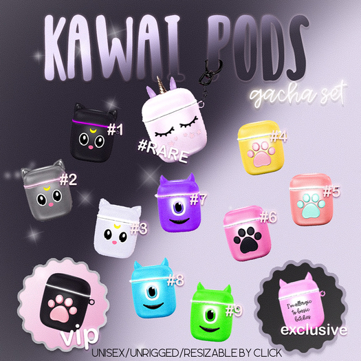 Second Life Marketplace - !13ACT & TRIGGERED - Kawai pods gacha # RARE