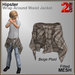 Second Life Marketplace - Hipster Wrap Around Waist Jacket - Beige Plaid