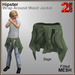 Second Life Marketplace - Hipster Wrap Around Waist Jacket - Sage