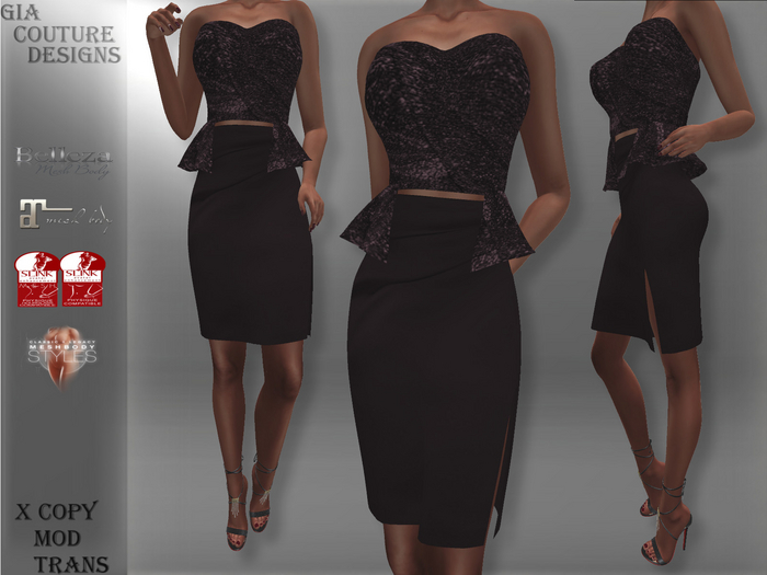 Second Life Marketplace - "GCD" Elle Skirt Outfits Blush