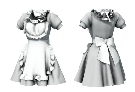 Second Life Marketplace - Dae, Obj, FBX, And Texture Files Maid Outfit ...