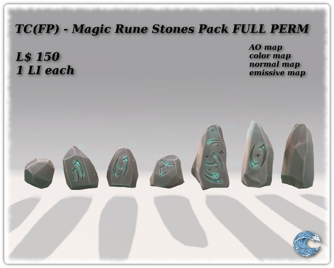 Second Life Marketplace - TC(FP) - Magic Rune Stones Pack FULL PERM