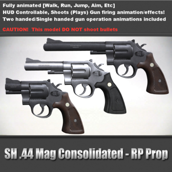 Second Life Marketplace - SH RP Prop Gun - .44 Mag Consolidated
