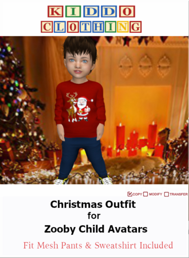 Second Life Marketplace - *KC* Christmas Outfit for Zooby Child Avatar