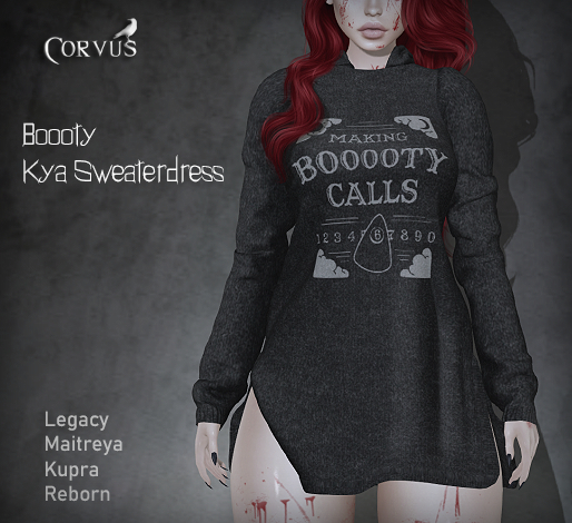Second Life Marketplace - Corvus : Boooty Kya Sweaterdress