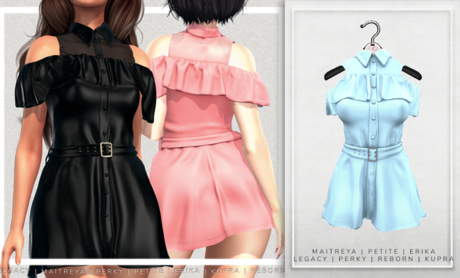 Second Life Marketplace - [Aleutia] Sabrina Dress {Boxed} - Baby Blue