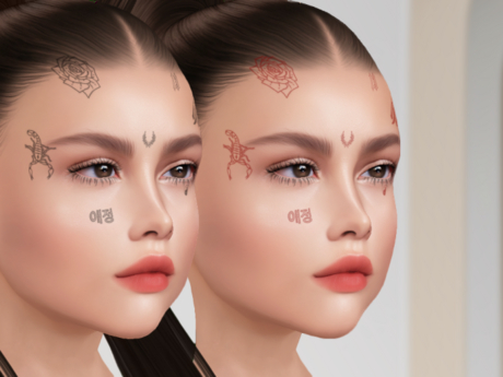 Second Life Marketplace - -DiShy- Hope Face Tattoo Lel Evo X (Bom)