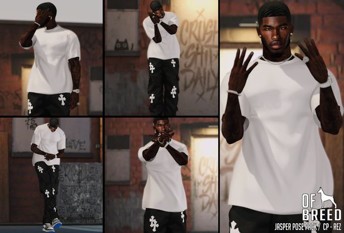 Second Life Marketplace - Of Breed: Jasper Pose Pack ~ Bento for Pics
