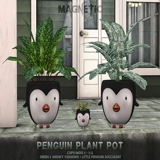 Second Life Marketplace - Magnetic - Penguin Plant Pot (ADD ME)