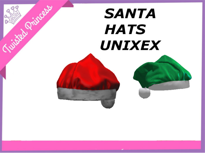 Second Life Marketplace - TP - Santa Hat unisex green and red