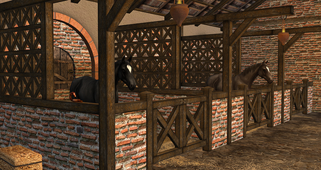 Second Life Marketplace - Salome design - Roman Horse Stable