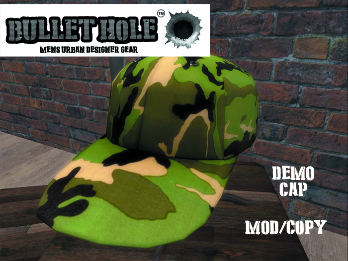 Second Life Marketplace - BULLET HOLE ARMED FORCES DEMO CAP