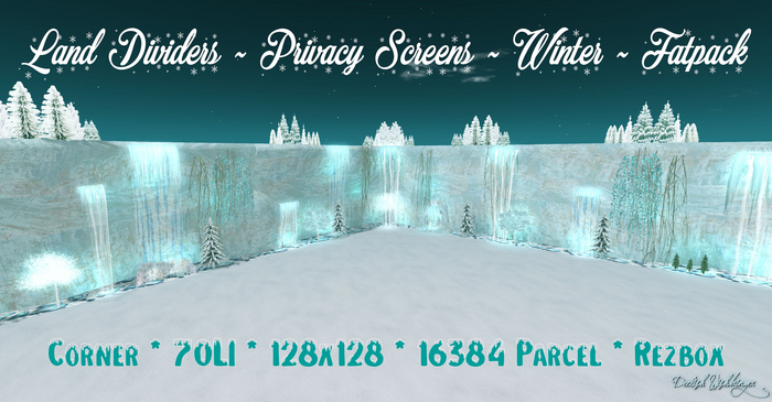 Second Life Marketplace - Land Dividers Fat Pack ~WINTER~